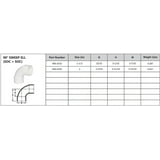 Lesso America 406-015S (10 Pack), Plumbing, PVC Pipe Fitting, 90°Sweep ...
