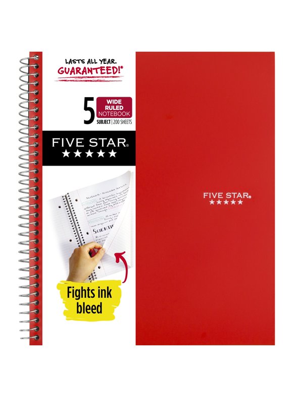 5-Subject Spiral Notebooks in Spiral Notebooks - Walmart.com
