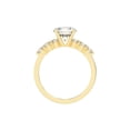 2.40 CTW Round Cut Moissanite Engagement Ring Seven Stone Women's ...