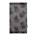 Black Cat Pattern Door Curtain Sheer Privacy Light Filtering Window ...