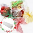 SUSHANG Poly Mesh Ribbon with Metallic Foil Each Roll for Wreaths Swags ...