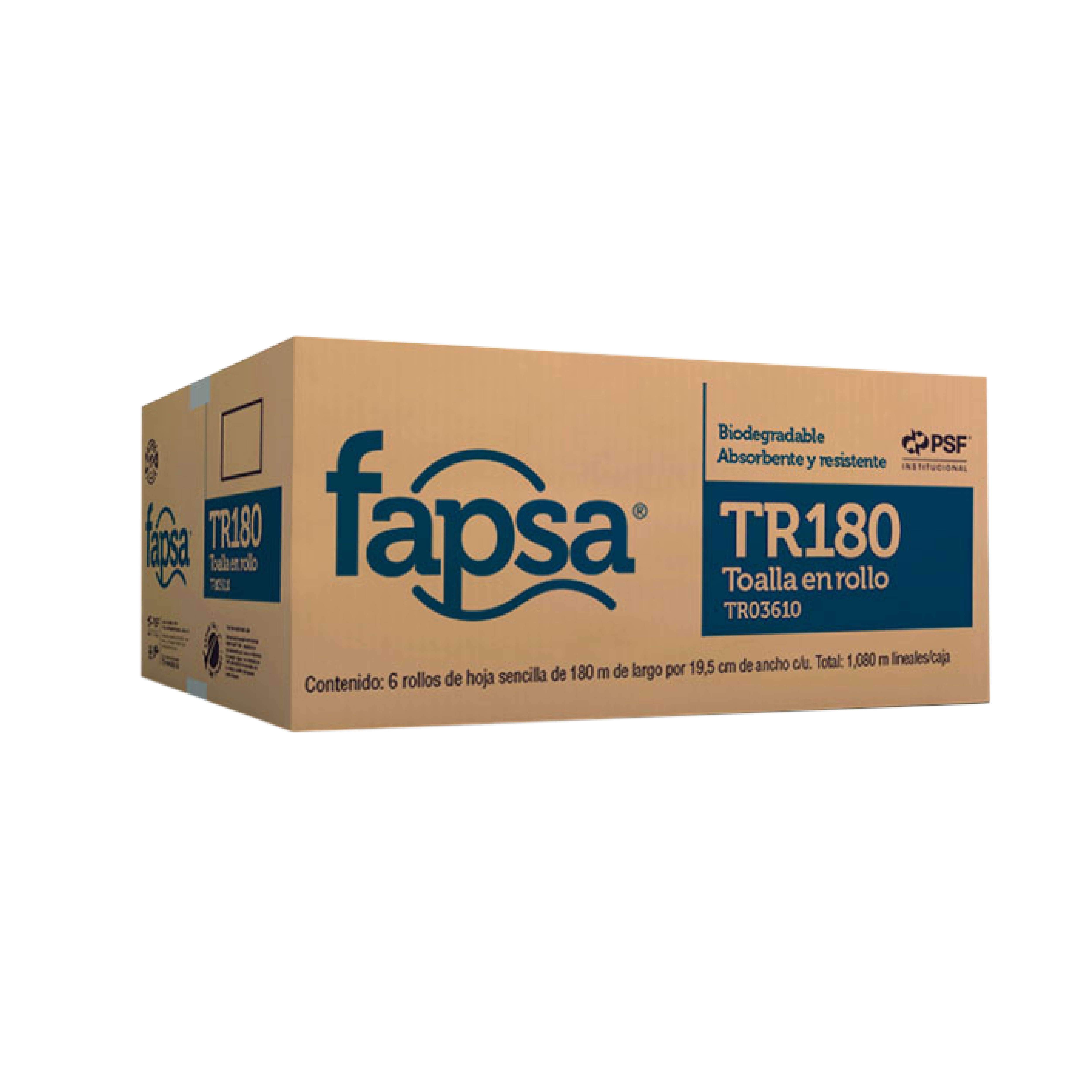 Toalla en Rollo de 180 M FAPSA TR180 caja con 6 | Walmart en línea