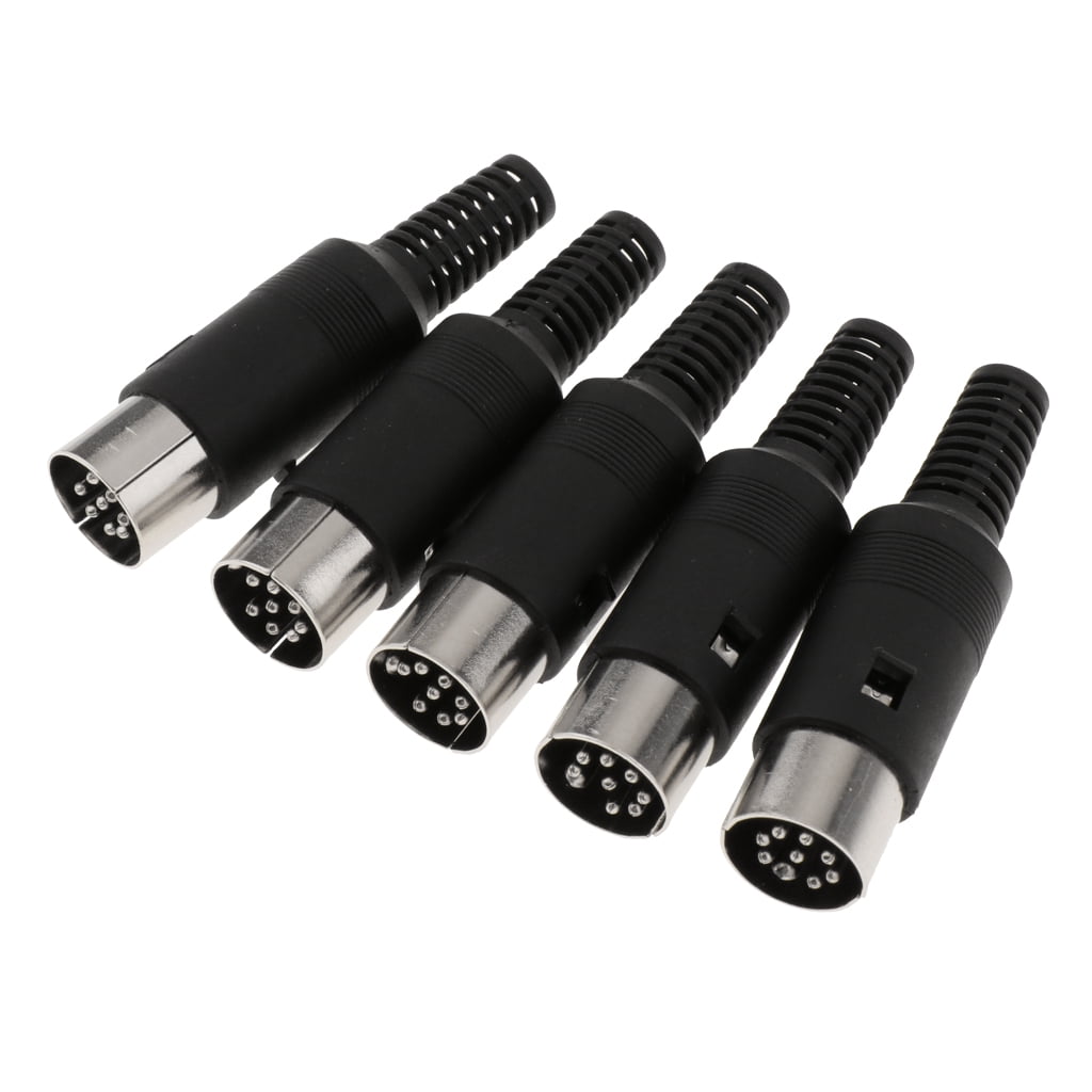 Buy DIN 3 4 5 6 7 8 Pin Male Plug with Handle Socket DIN Audio Wire ...