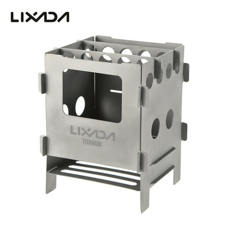 Lixada Portable Titanium Léger Pliant Poêle À Bois Poêle Poêle En Plein ...
