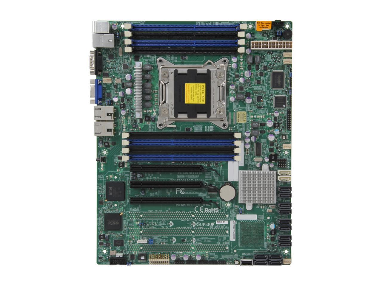 Supermicro X9SRI-3F ATX Server Motherboard - Single Socket LGA 2011 ...