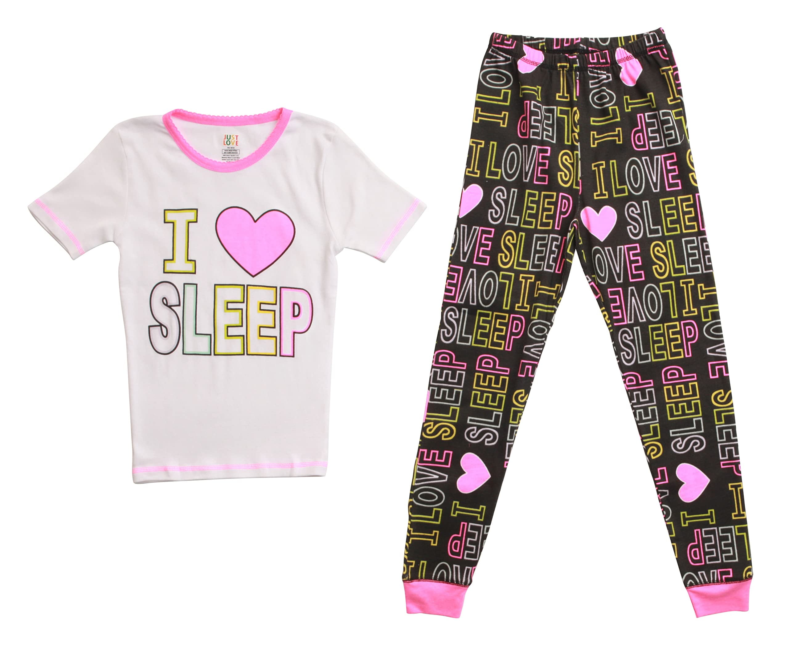Just Love Girls Cotton Pajama Sets for Comfortable Sleepwear (White - I ...
