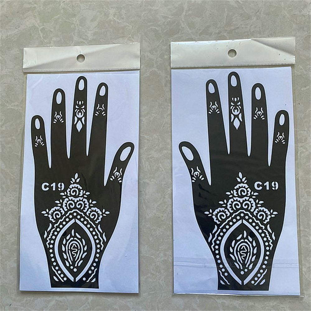 DIY Hollow Drawing Face Paints Airbrush Tattoo Stencils Body Art Template India Henna Kit ...