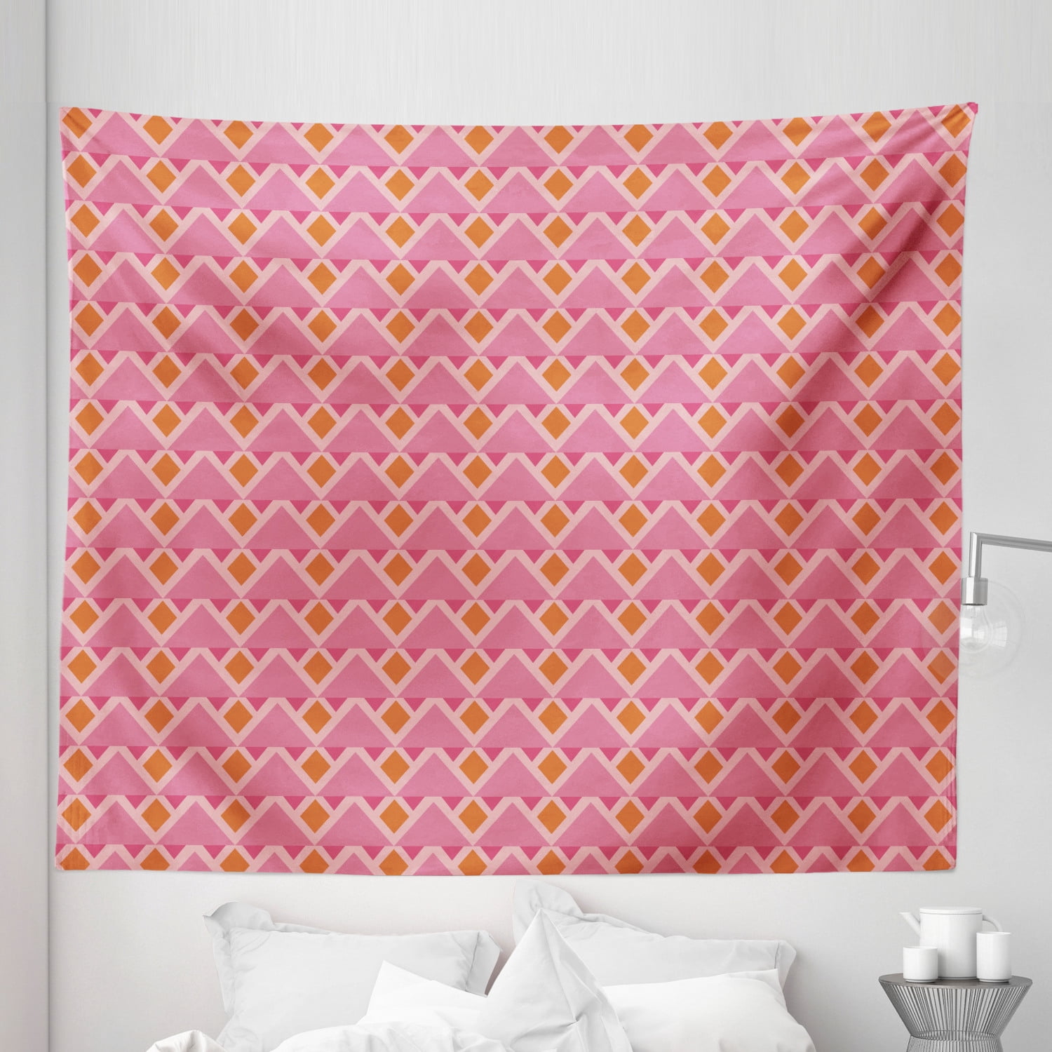 Geometrical Tapestry, Continuous Pattern Art Illustration of Triangular ...