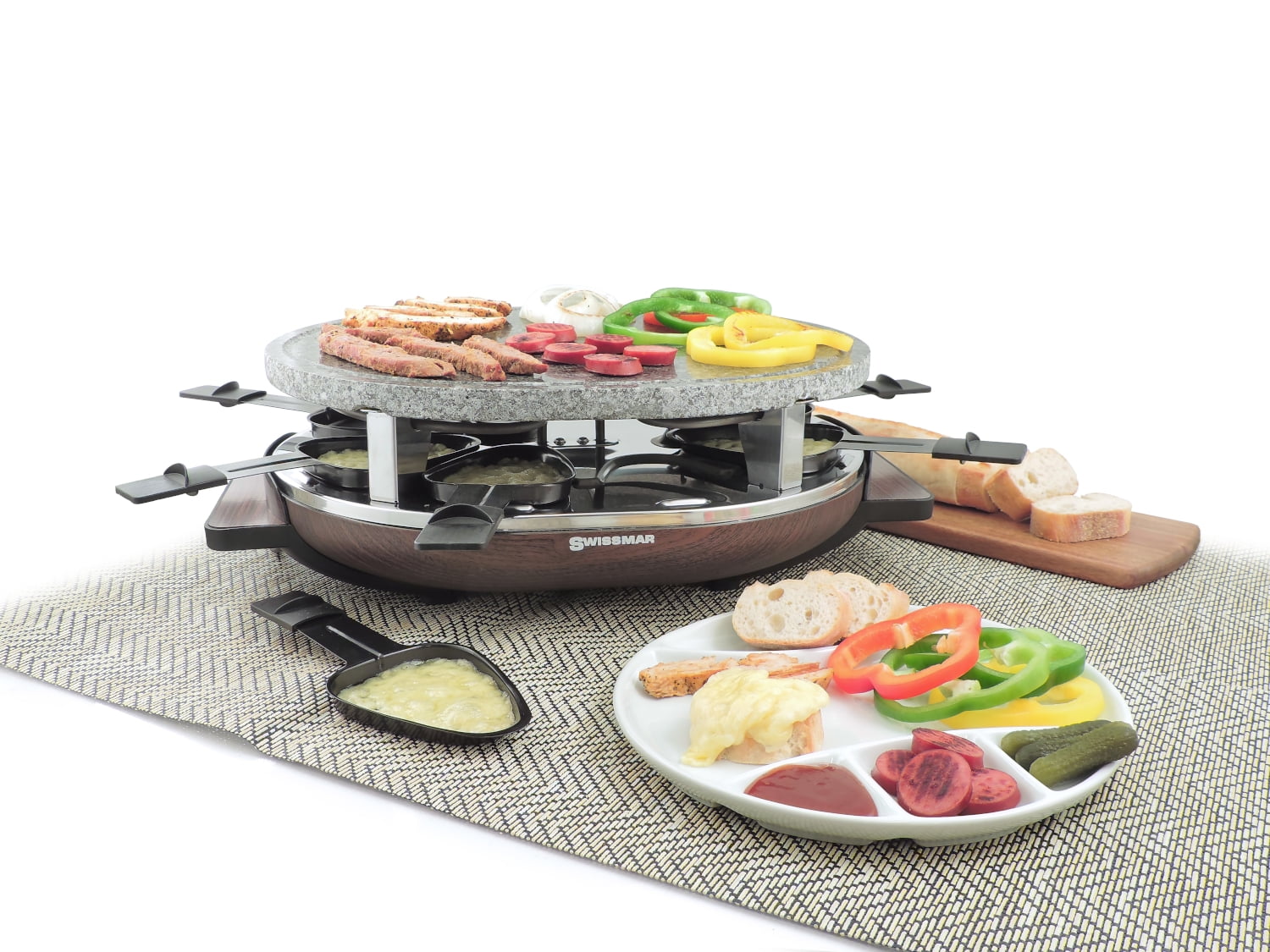 Swissmar Matterhorn 8-Person Raclette with Granite Stone Grill Top ...