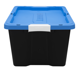 HART - 17 Gallon Heavy Duty Latching Plastic Storage Box, Black Base ...