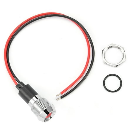 DC 12V 16mm Thread Metal Red Concave Head LED Signal Indicator Light ...