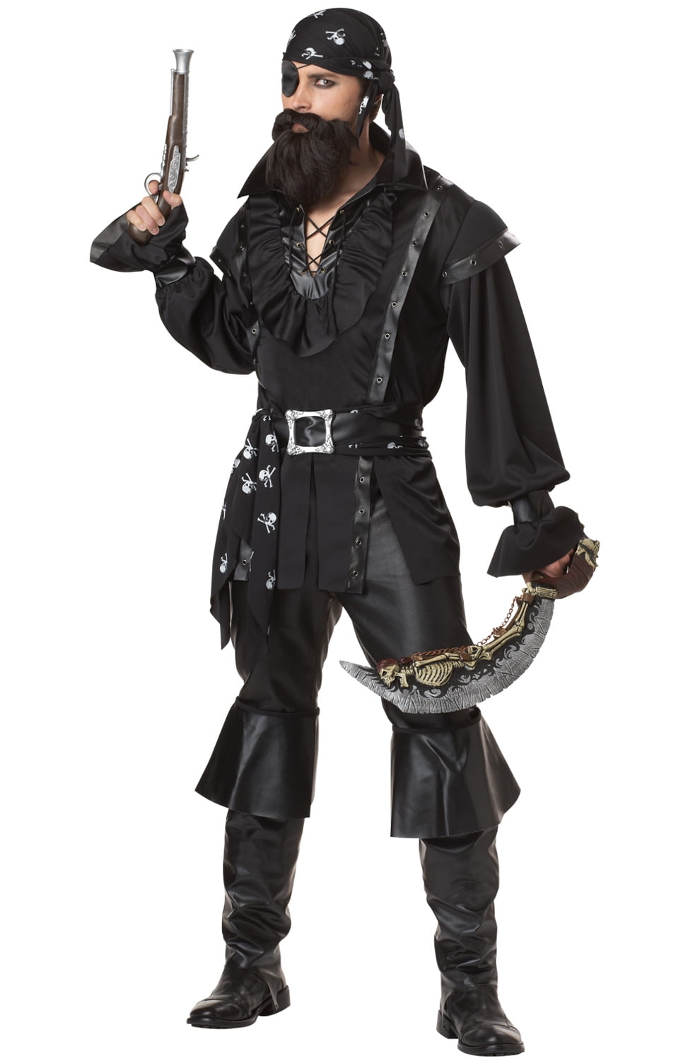 Black Plundering Pirate Costume Adult - Walmart.com
