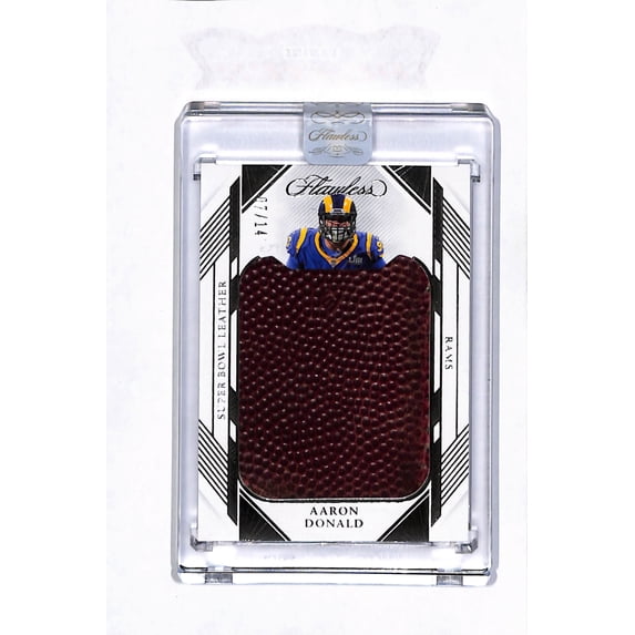 2025 Panini Flawless Aaron Donald #SBLIII-AD /14 Super Bowl Leather ...