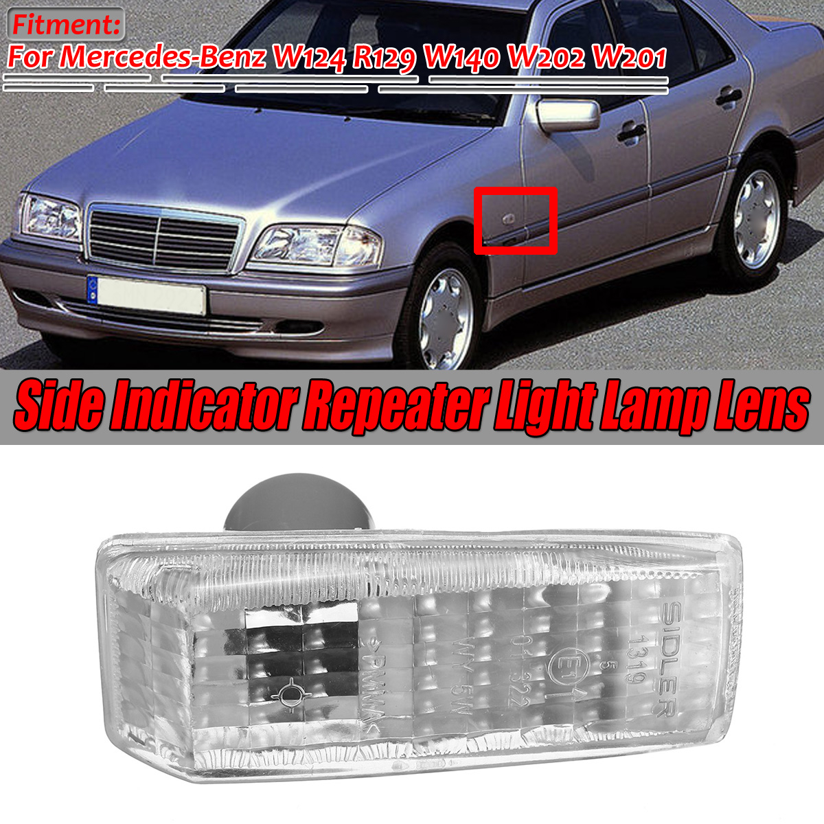 Side Light Repeater Indicator for Mercedes Class S W140 Class SL R129 ...