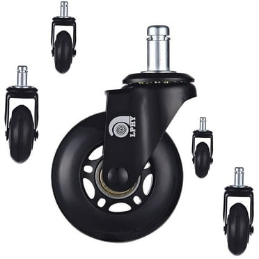WEN 3-Inch Polyurethane Replacement Office Chair Swivel Caster Wheels ...