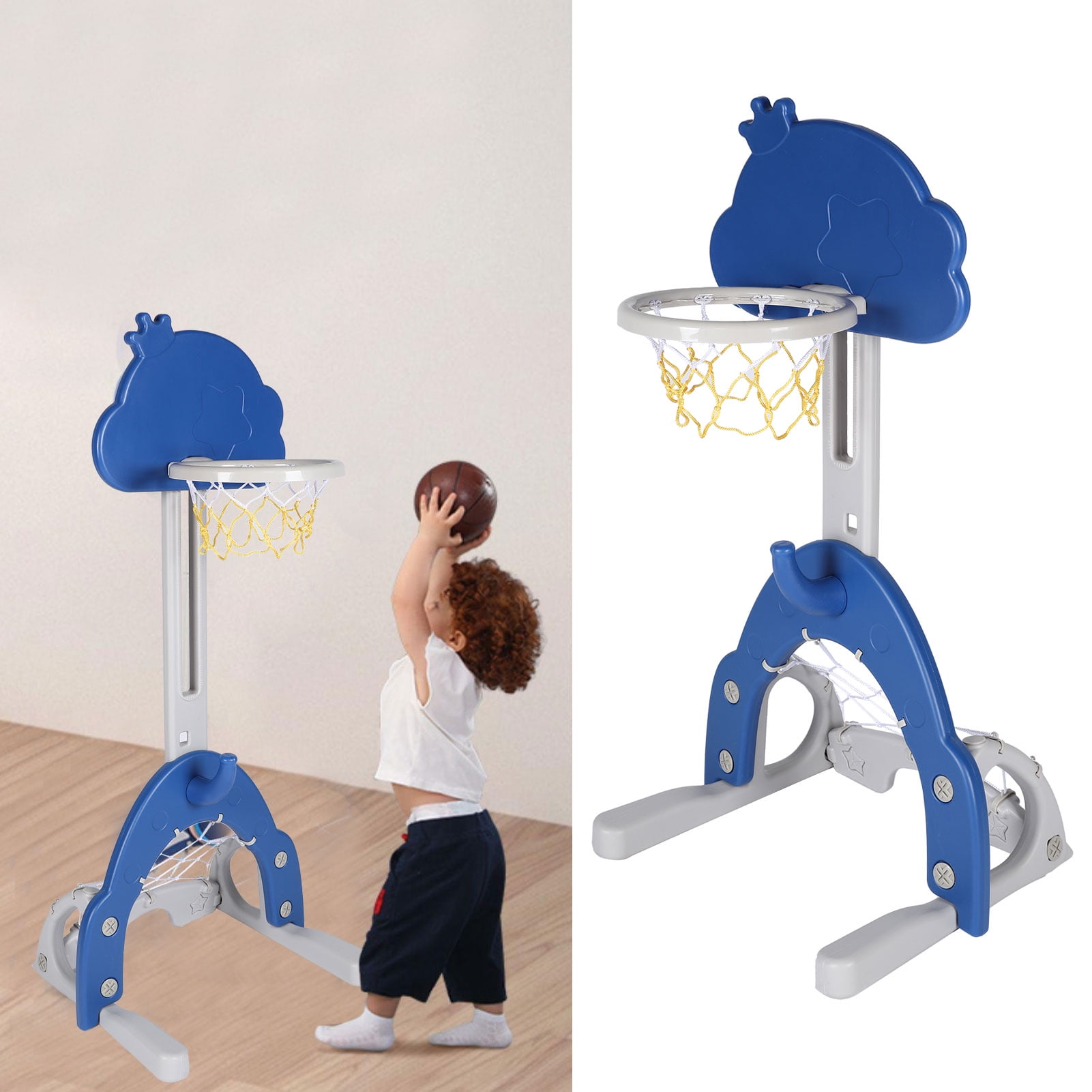 Buy CHICIRIS Retractable Kids Basketball Stand Play Set Adjustable ...