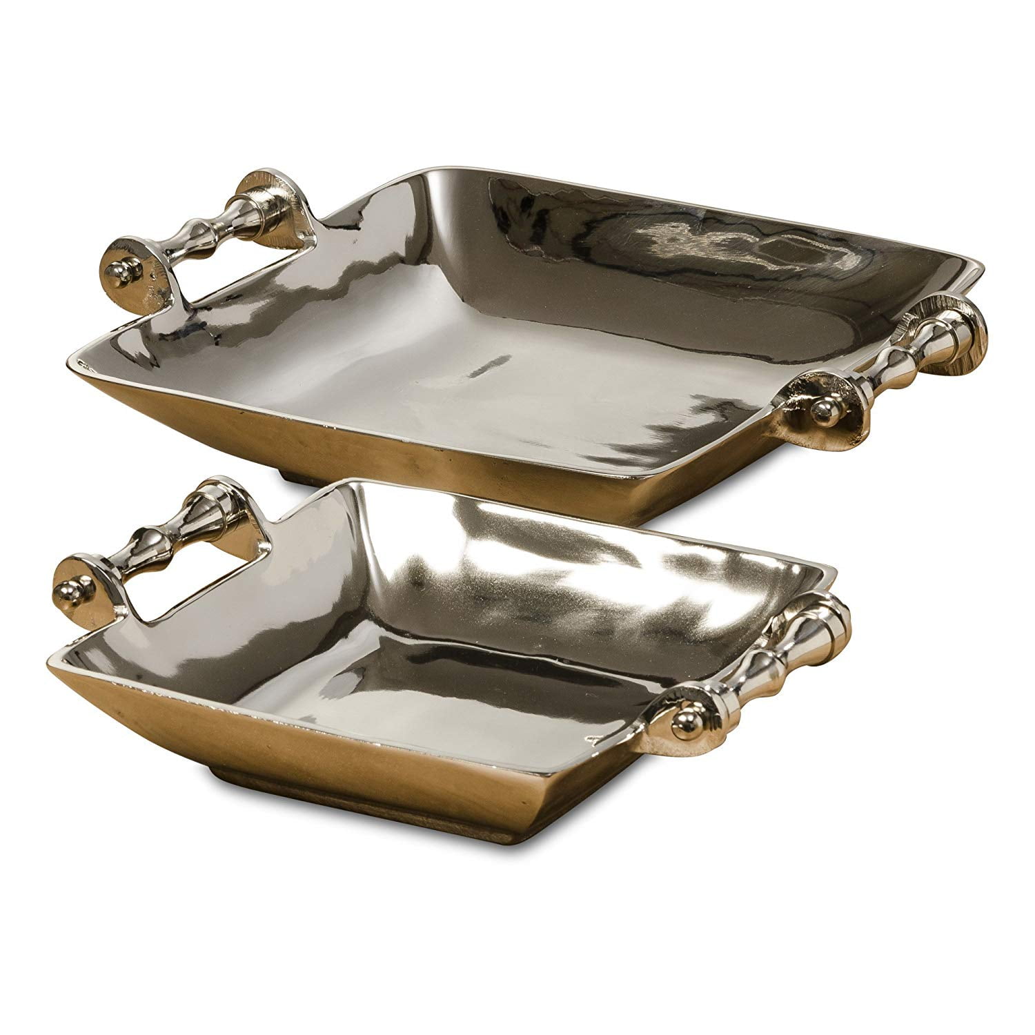 2 Pice Grand Hotel Silver Decorative Presentation Tray Sets, Servers ...