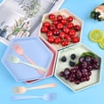 4 Pieces Deep Unbreakable Plastic Plates, Reusable Hexagonal Dinnerware ...