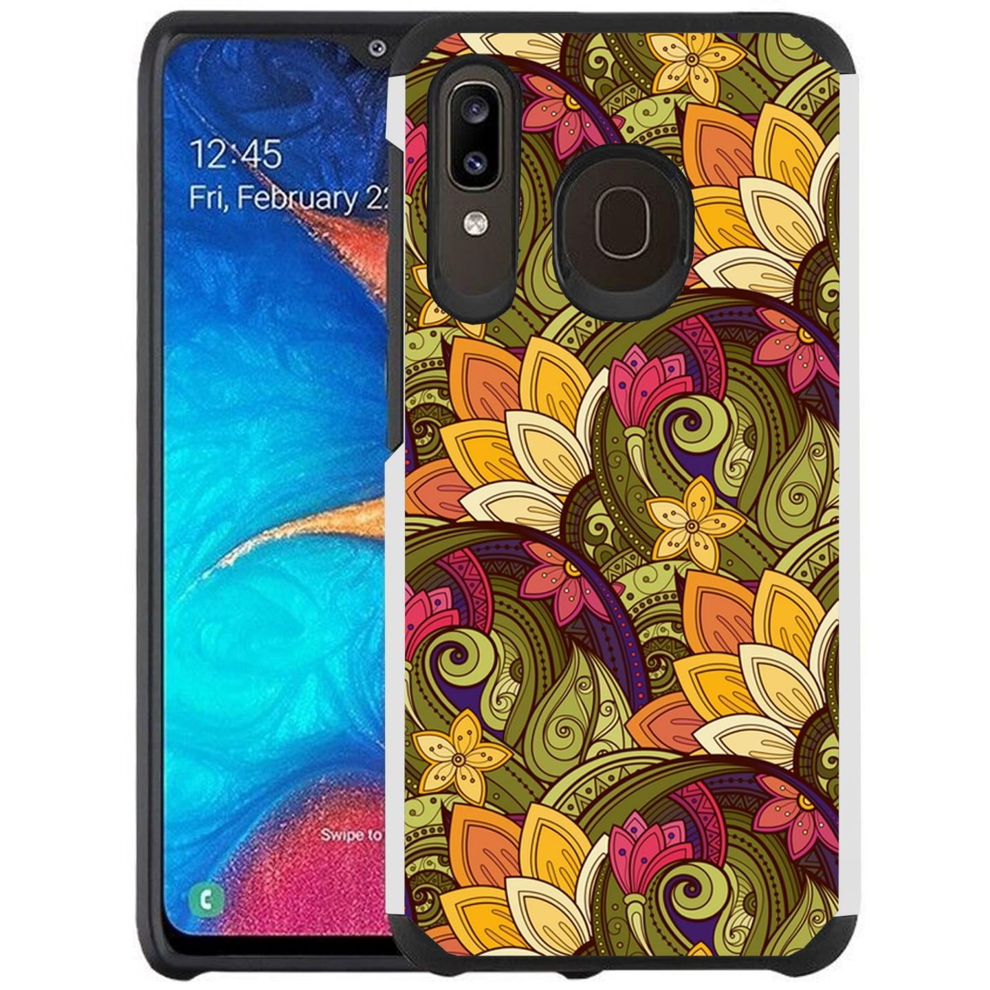 Samsung Galaxy A20 Phone Case - Colorful Design Hybrid Armor Case ...