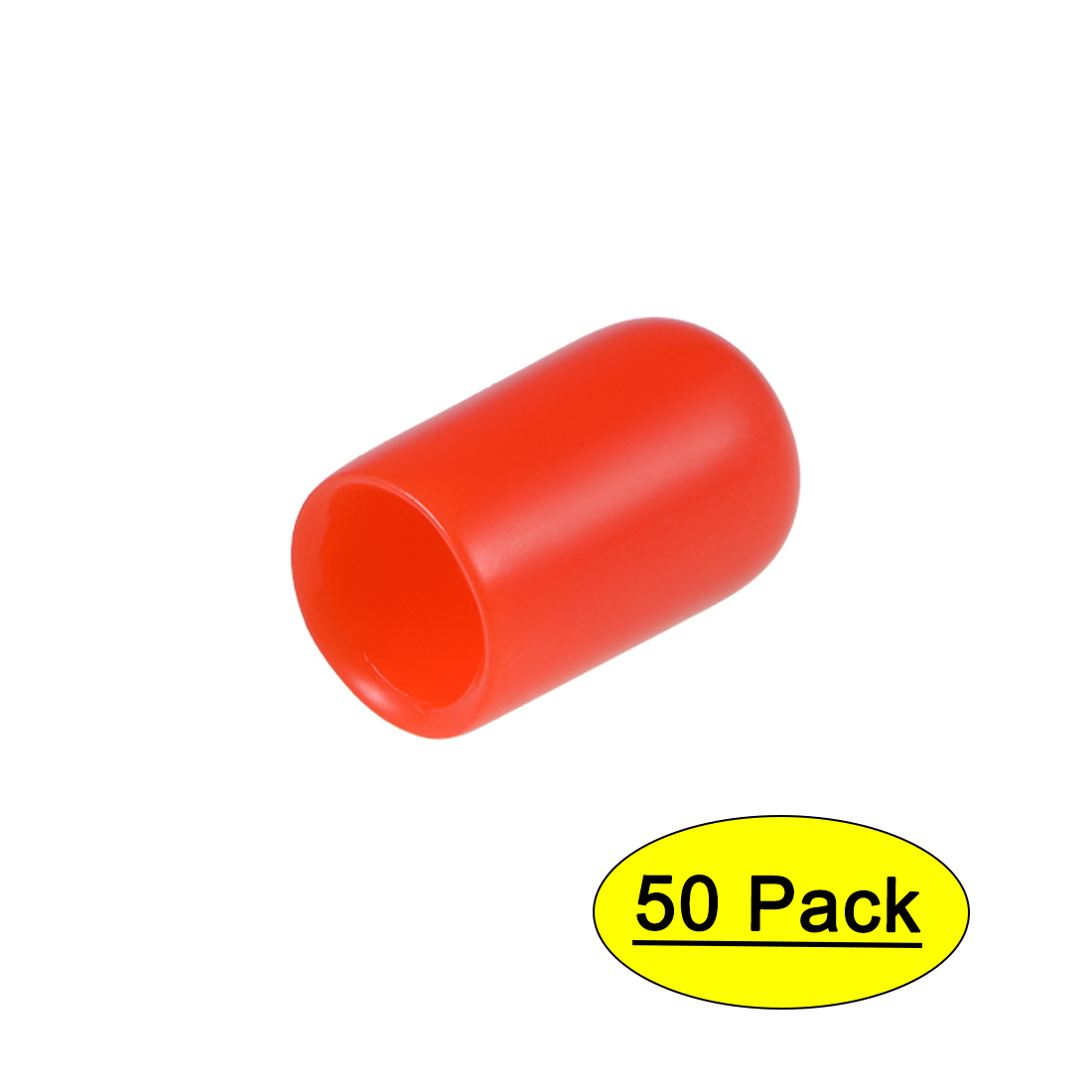 Rubber End Caps, 7mm ID Round End Cap Cover Red Screw Thread Protectors ...