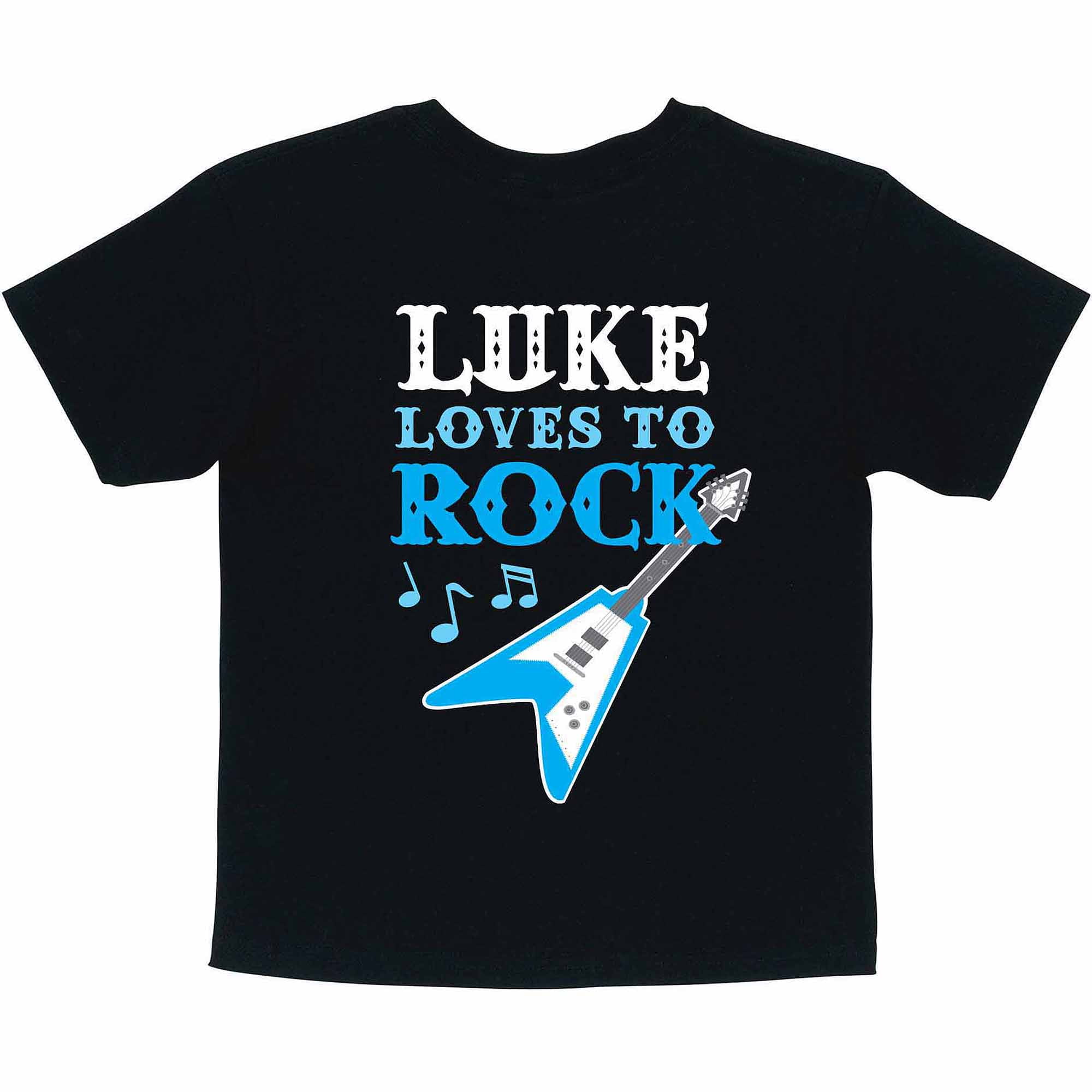 Personalized He Loves To Rock T-Shirt - Walmart.com