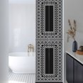 Black Window Privacy Film, Boho Diamond Pattern Border Rustic ...