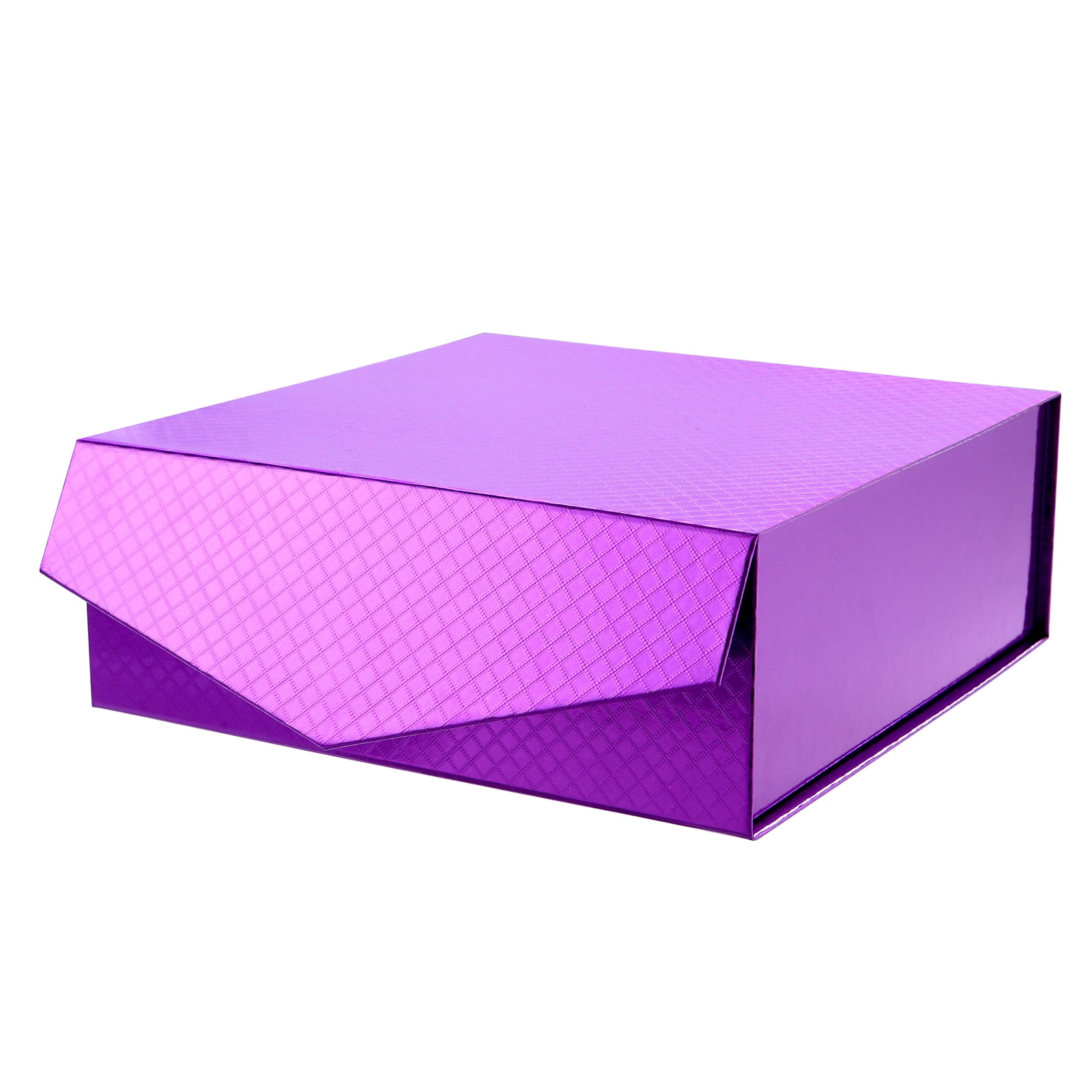 Gift Box With Lid Large Purple Gift Box 9x9x3 4 Inches Bridesmaid gift-box-with-lid-large-purple-gift-box-9x9x3-4-inches-bridesmaid