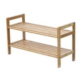 Oceanstar 2 Tier Bamboo Shoe Rack, Footwear Storage Organizer - Walmart.com