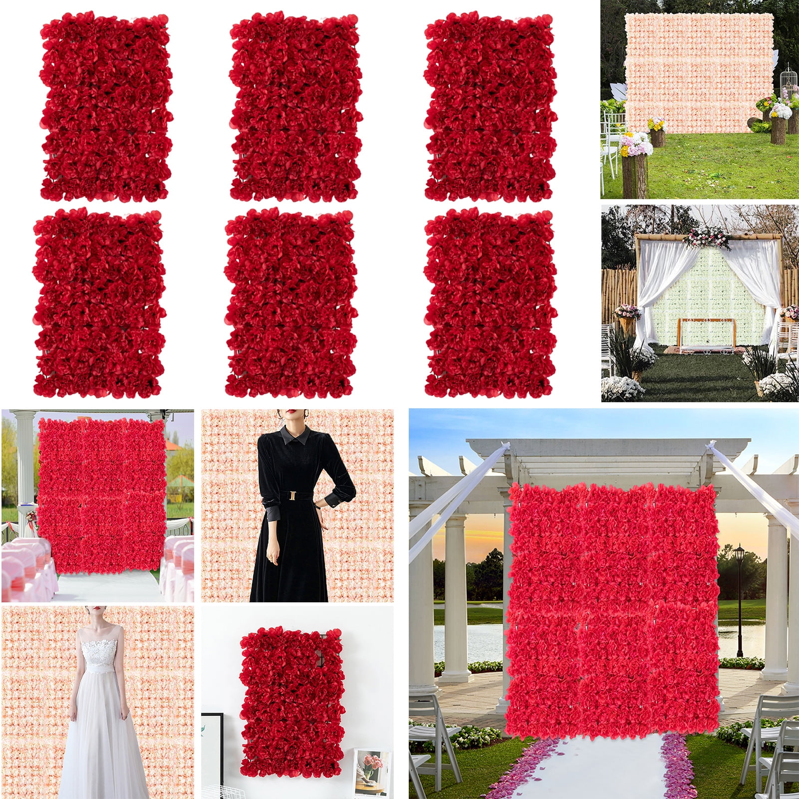 Hesroicy 40x60cm Artificial Flower Wall Modern Realistic Vivid Non ...
