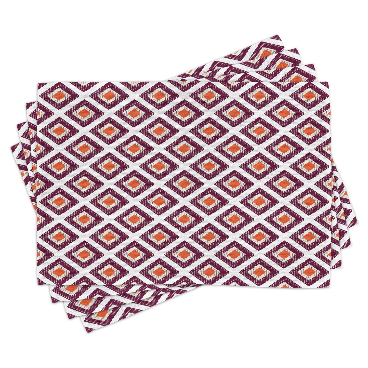 Ambesonne Geometric Place Mats Set of 4, Triangles Art Print, Standard ...