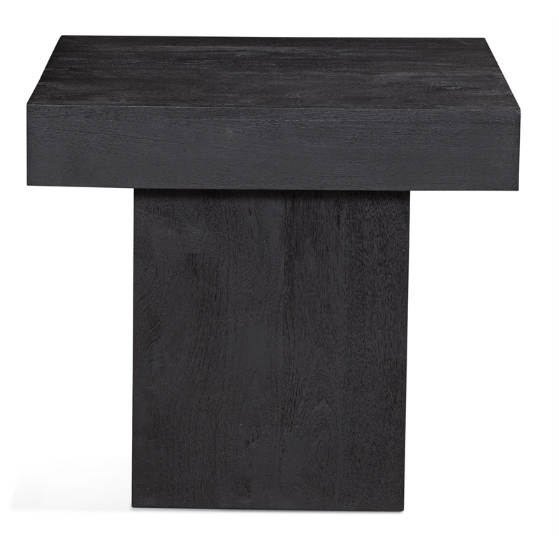 Padula Square End Table in Black Wood - Walmart.com
