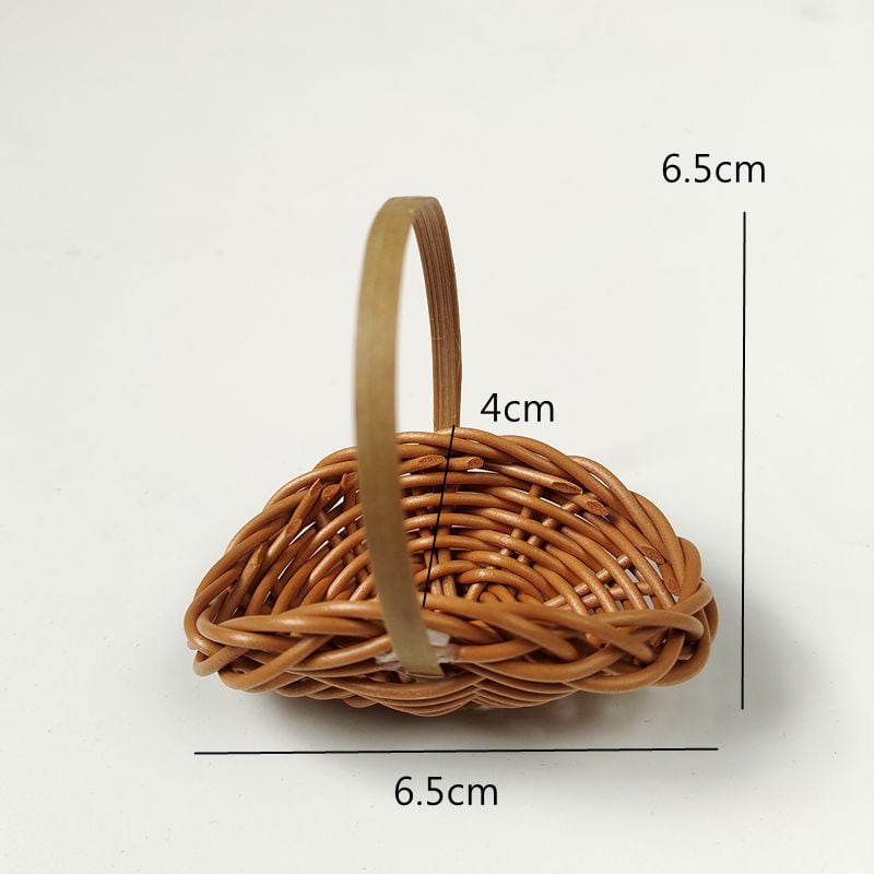 Click here for Alvinma 4pcs Mini Woven Basket With Handle Dollhou... prices