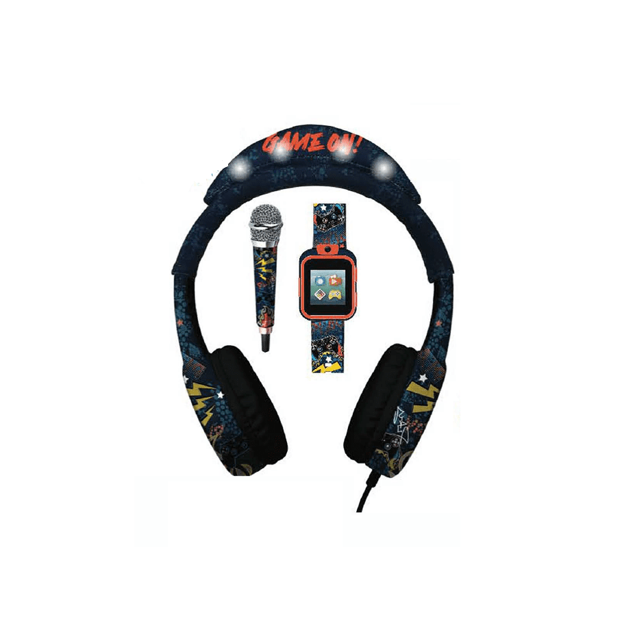 iTECH Jr Kids Smartwatch With Mini Mic & Headphones, Gaming Printed ...