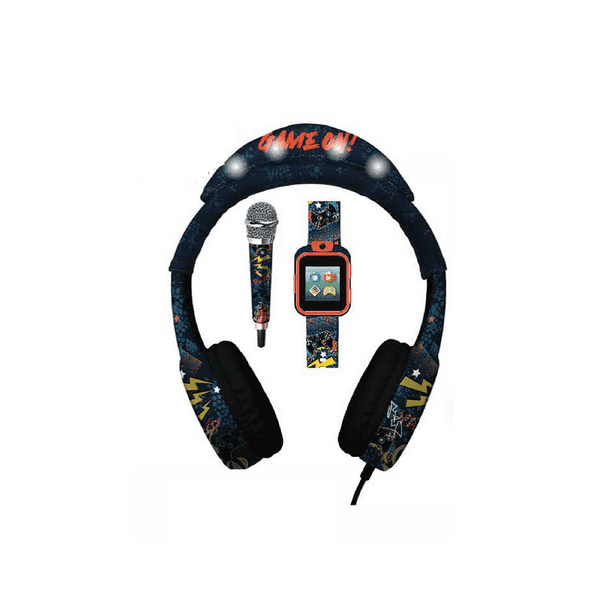 iTECH Jr Kids Smartwatch With Mini Mic & Headphones, Gaming Printed ...