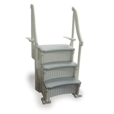 Confer Plastics Access Pool Step 1 (Warm Grey with Blue Steps ...