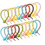 TIKA Reusable Silicone Cable Ties, Durable Rubber Twist Ties for Wire ...