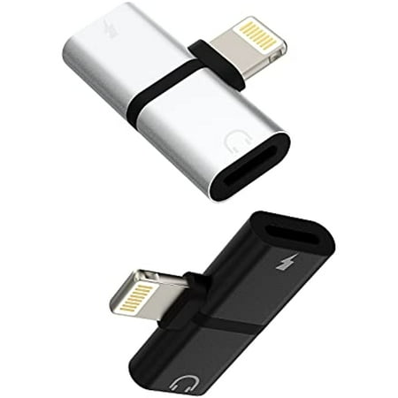 iPhone Headphone Splitter Dongle AUX Charge Adapter Jack 2in1 Dual ...