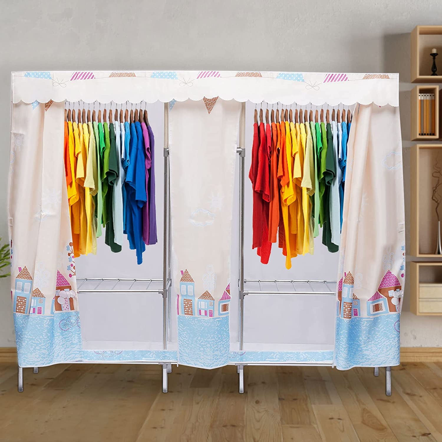 Miumaeov Portable Closet Modern Wardrobe Closet for Hanging Clothes ...