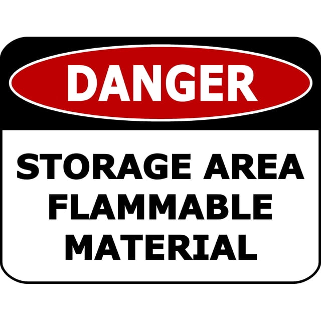 PCSCP Danger Storage Area Flammable Material 11.5 inch 9 inch Laminated ...