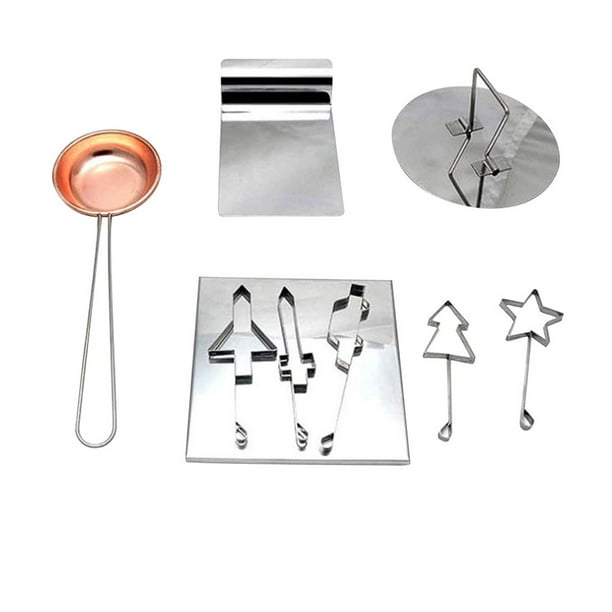 AMERTEER Sugar Pie Candy Making Tool Ppopgi Stainless Stamp Template ...
