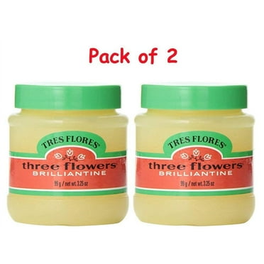 Three Flowers Brilliantine Hair Styling Pomade Solid 3.2 oz (Pack of 6 ...