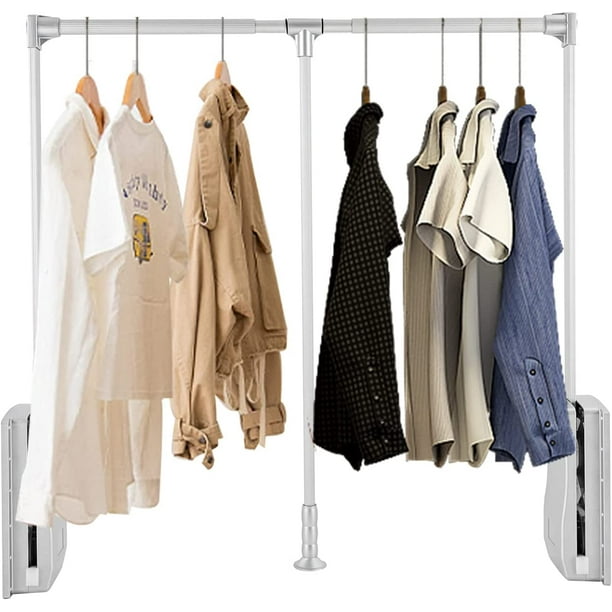 Miumaev Pull Down Closet Rods, Closet Organizer Pull-Down Clothes ...