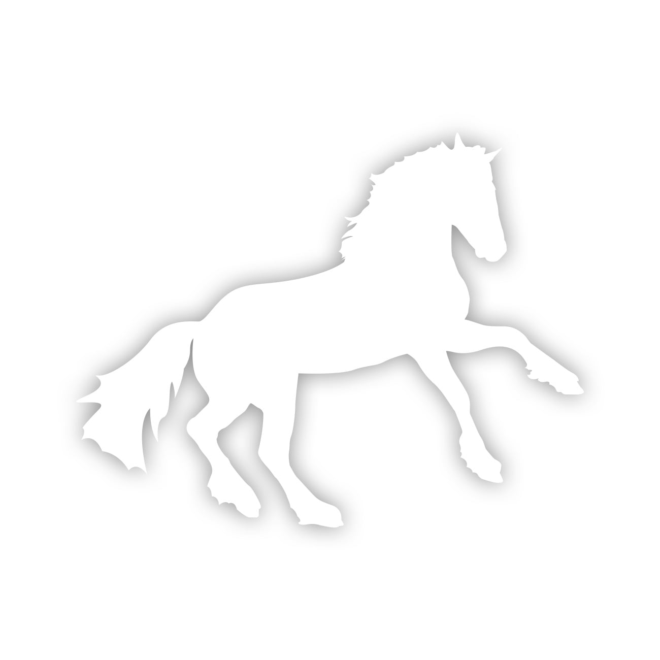 Horse Stallion Mare Galloping Sticker Decal Die Cut - Self Adhesive ...