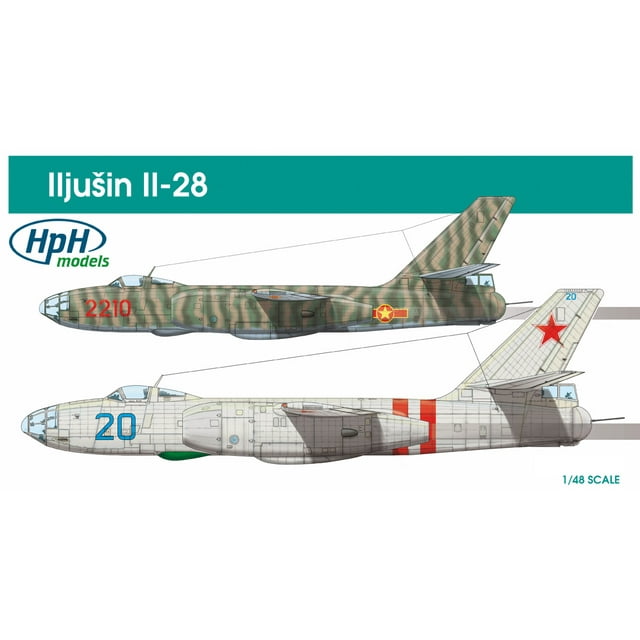 HPH Model 1:48 Ilyusin Il-28 Aircraft - Multimedia Model Kit #48019R ...