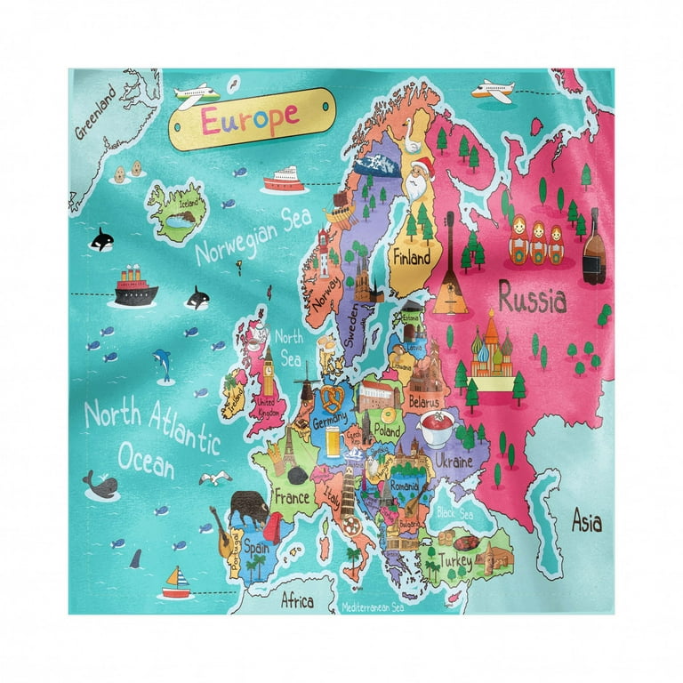 Europe Landmarks Map