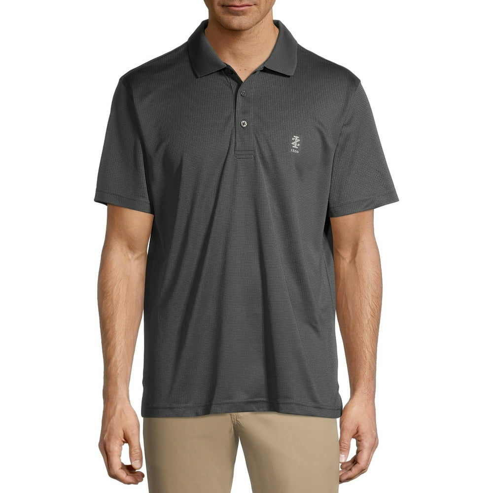 IZOD - IZOD Men's Golf Comfort Stretch Grid Polo Shirt - Walmart.com - Walmart.com