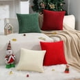 2pcs Soft Plush Corduroy Cushion Covers Decorative Pillow Cases for ...