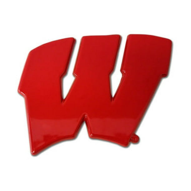 Elektroplate University of Wisconsin Red Powder-Coated Auto Emblem ...