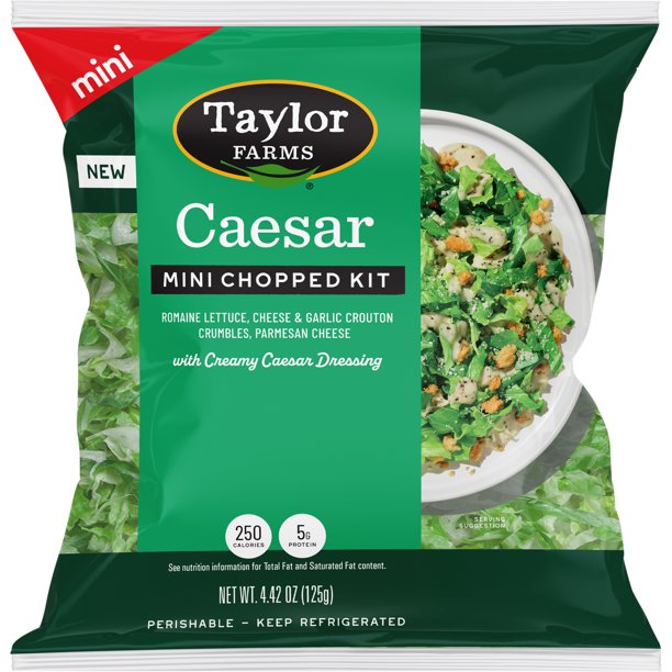 Taylor Farms Caesar Mini Salad Kit, 4.42 oz Bag, Fresh - Walmart.com
