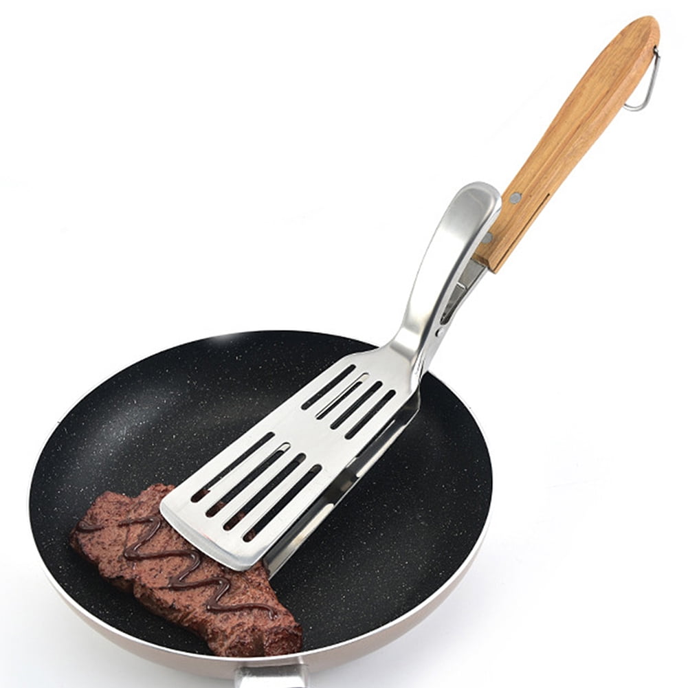 kiskick 2-in-1 Stainless Steel Food Clip Barbecue Tongs Bread Fried ...